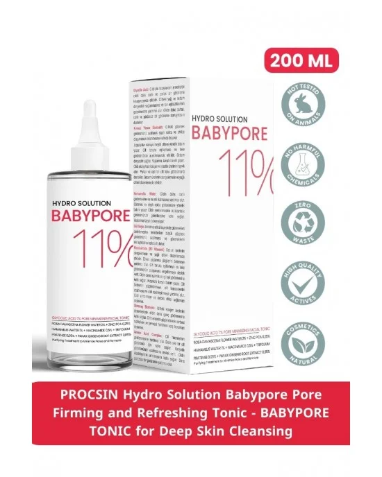 StyleTurk, PROCSIN Hydro Solution Babypore Gözenek Sıkılaştırıcı ve Canlandırıcı %7 Glikolik ...