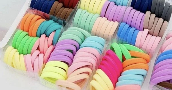 Styleturk, Women's 50-Piece Colorful Hair Rubber Band Set