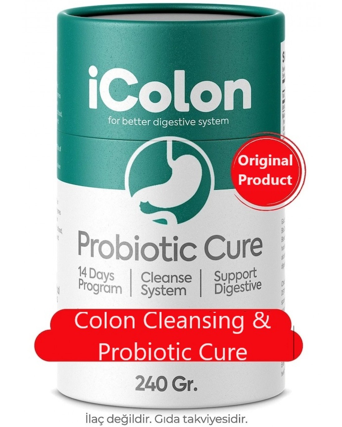 StyleTurk, Icolon Probiotic Cure, Herbal Colon Solution, Live Friendly Bacteria 1 Billion, Shed ...