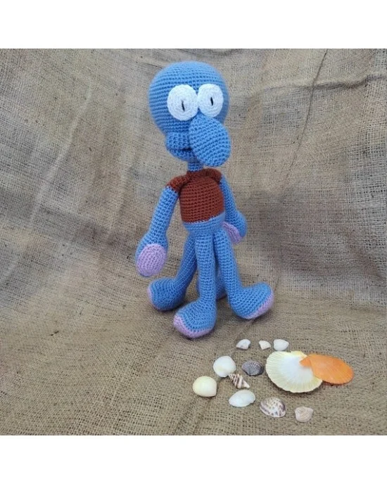 Style Turk, Amigurumi Squidward Crochet Toy, Doll for Kids, Amigurumi ...