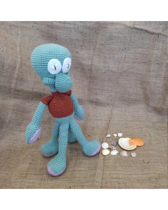 Style Turk, Amigurumi Squidward Crochet Toy, Doll for Kids, Amigurumi ...