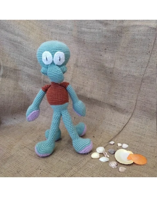 Style Turk, Amigurumi Squidward Crochet Toy, Doll for Kids, Amigurumi ...