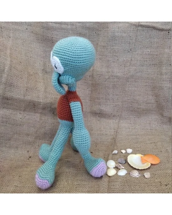 Style Turk, Amigurumi Squidward Crochet Toy, Doll for Kids, Amigurumi ...