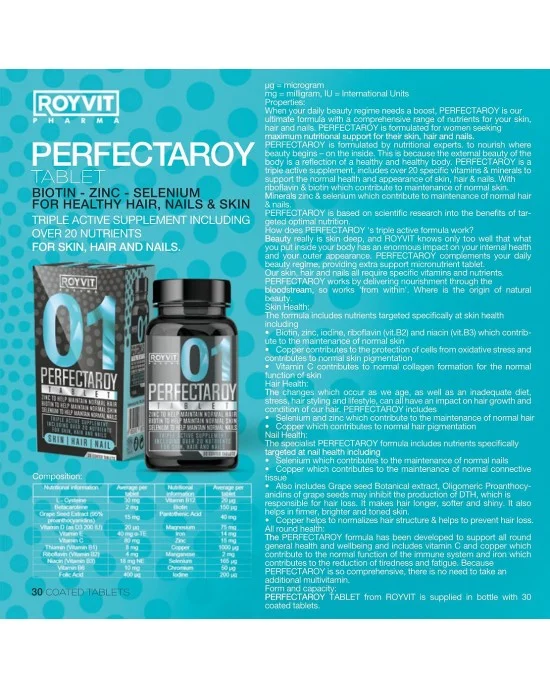 Style Turk, PerfectaRoy Tabletleri, Parlak Cilt, Güçlü Saç ve Sağlıklı ...