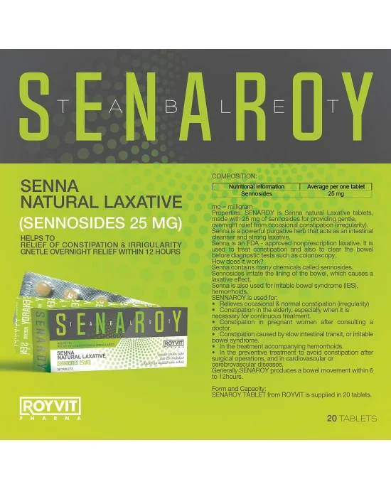 StyleTurk, SenaRoy Natural Laxative, Senna Tablets, Fast-Acting Relief ...