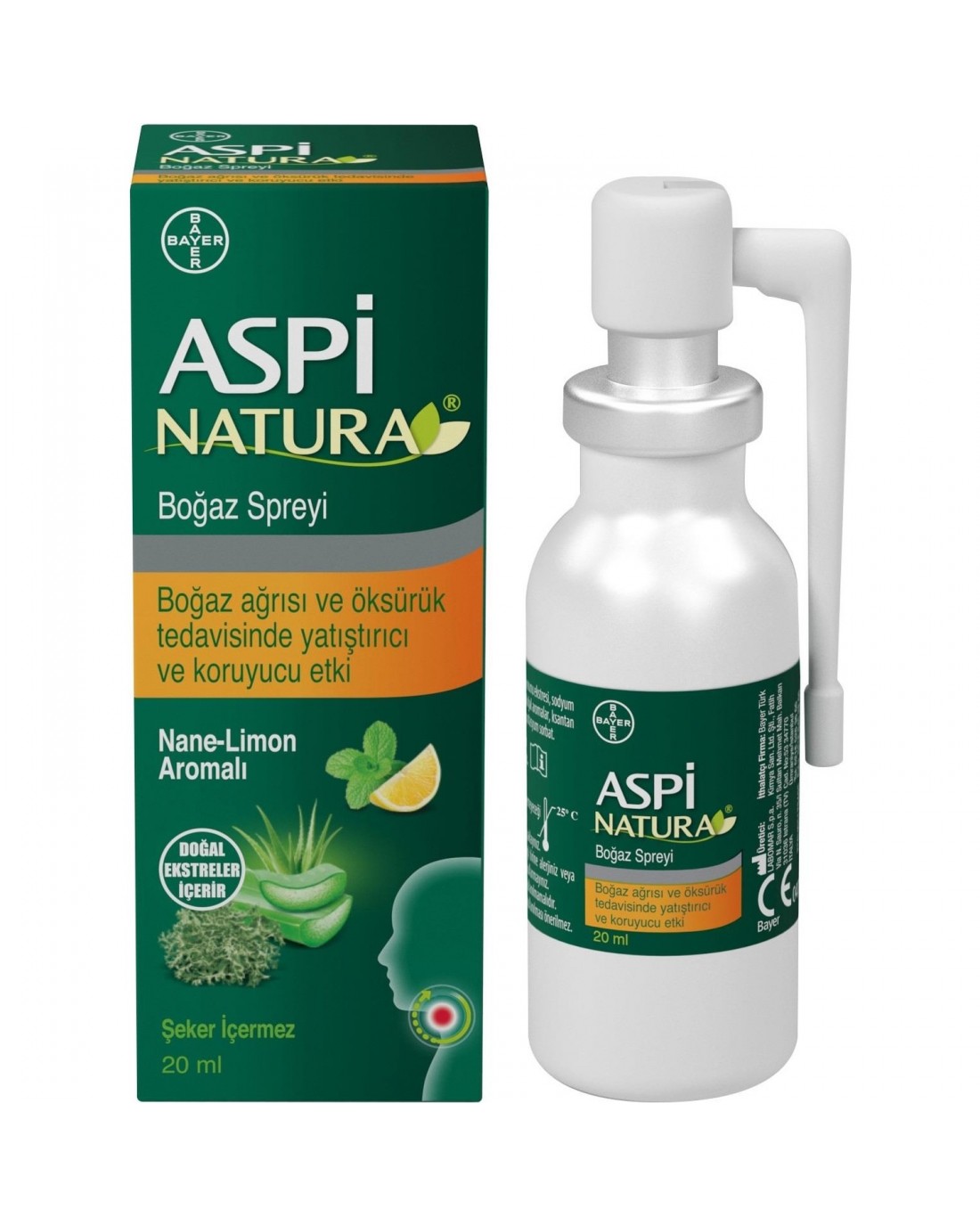 StyleTurk, Aspi NATURA® Natural Throat Soothing Cough Spray with Aloe ...
